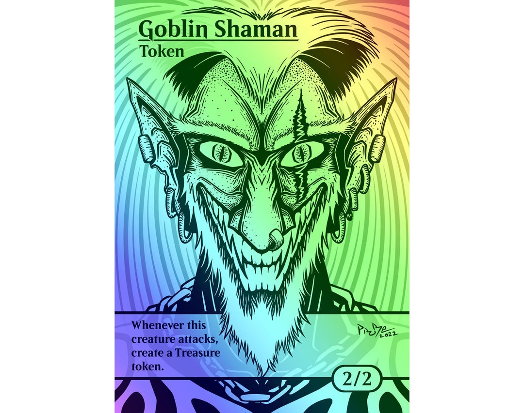 MTG - Custom FOIL Token - Goblin Shaman - Pro8eart - Etsy