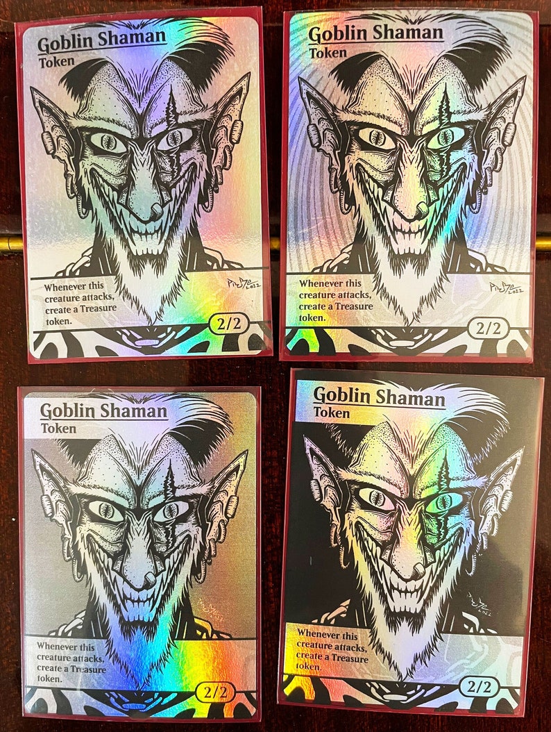 MTG - Custom FOIL Token - Goblin Shaman - Pro8eart - Etsy