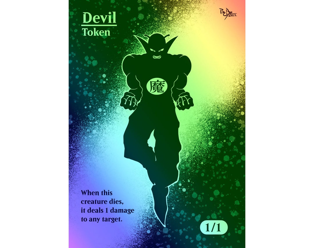MTG - Custom FOIL Token - Devil (ob Nixilis) - Piccolo - Dragon Ball ...