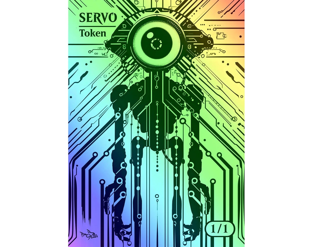 MTG - Custom FOIL Token - SERVO - Pro8eart - Etsy