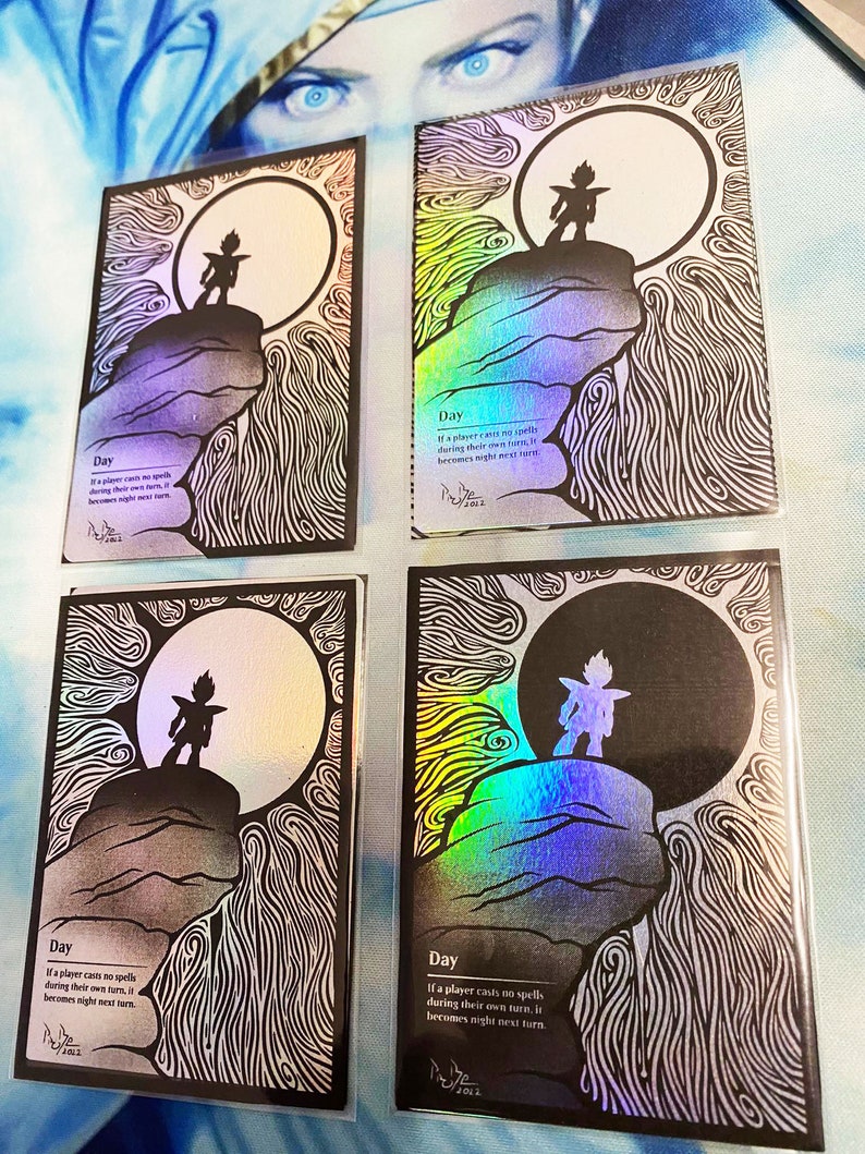 MTG - Custom FOIL Token - Day / Night - Vegeta - Oozaru -dragon Ball ...