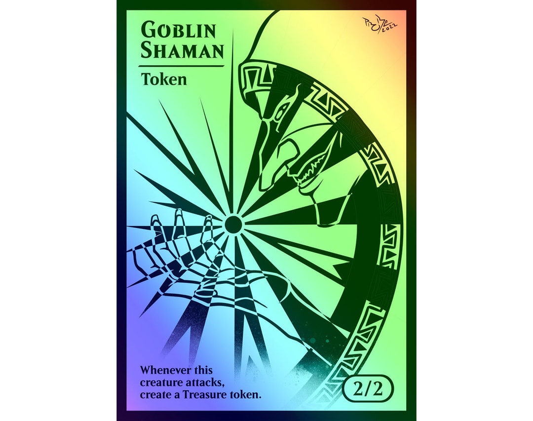 MTG - Custom FOIL Token - FABLE Goblin Shaman - Pro8eart - Etsy