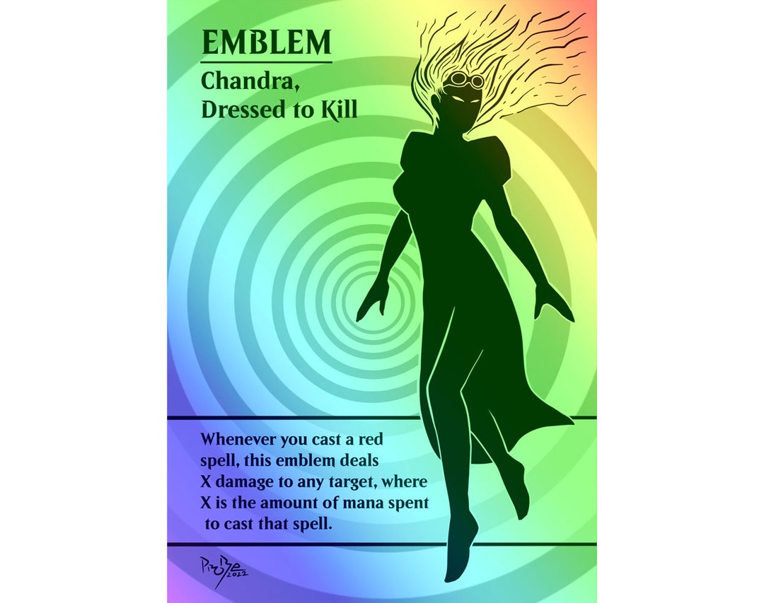 MTG - Custom FOIL Token - Chandra Emblem - Pro8eart - Etsy