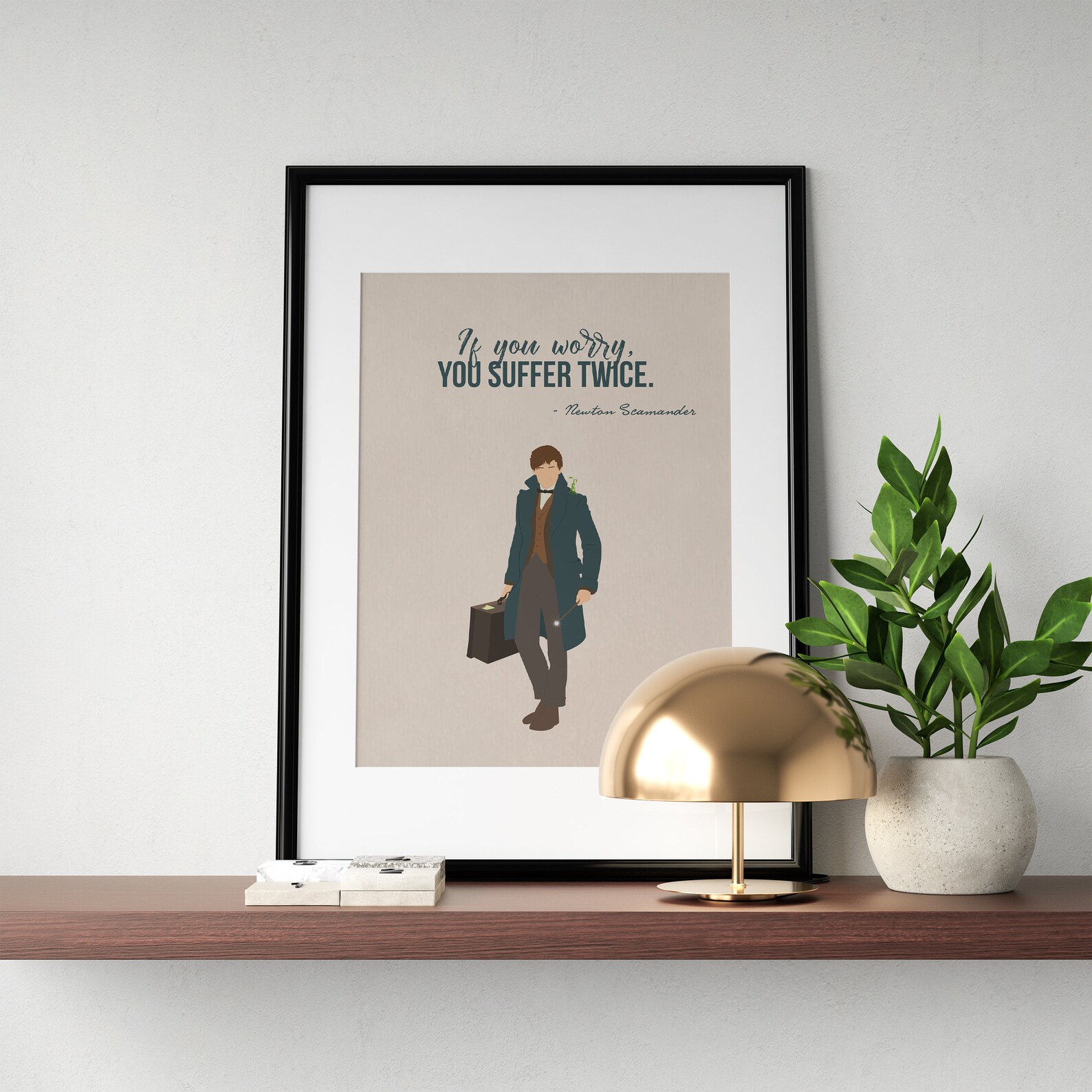 Newt Scamander Quote Print, Fantastic Beasts Minimalist Art (digital ...