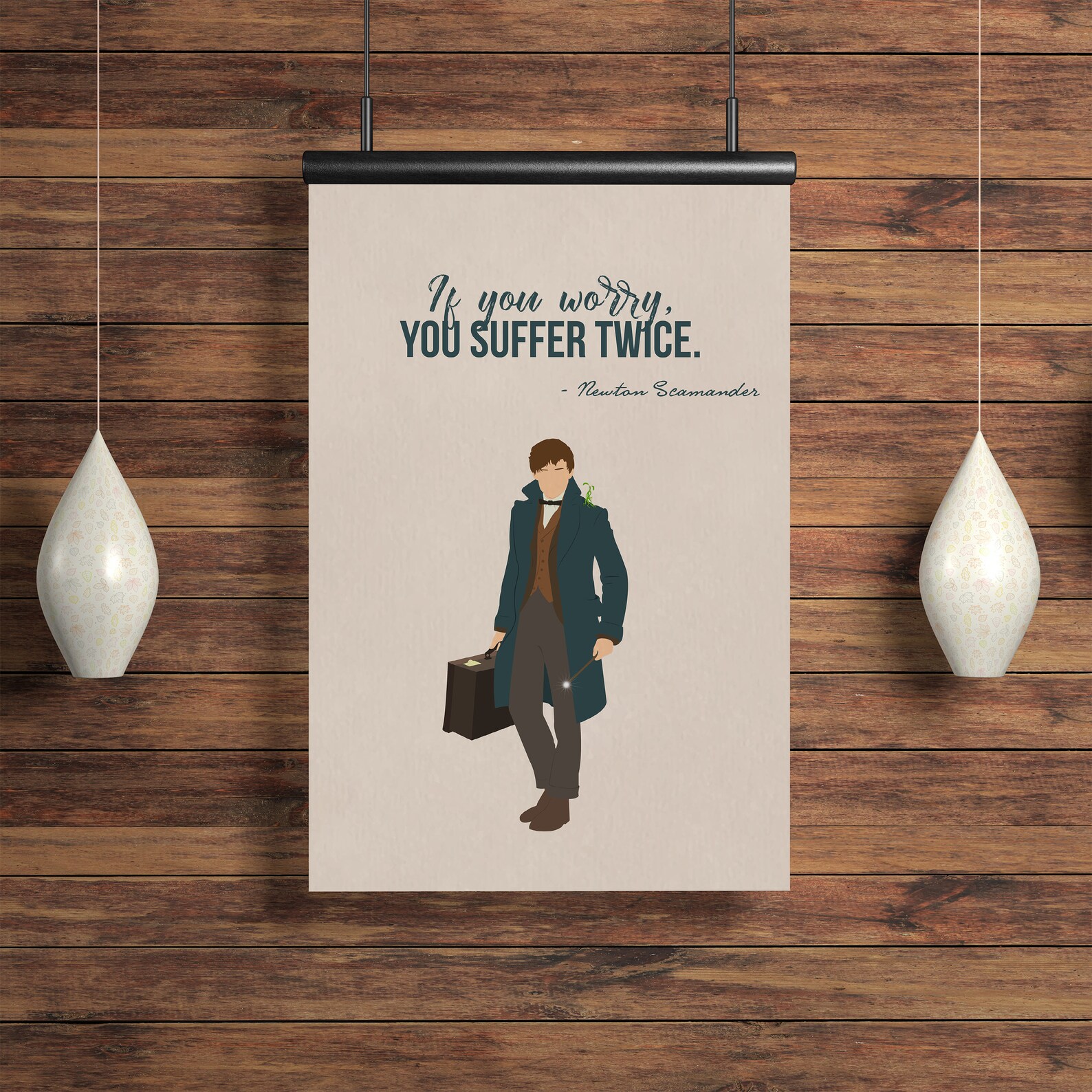 Newt Scamander Quote Print, Fantastic Beasts Minimalist Art (digital ...