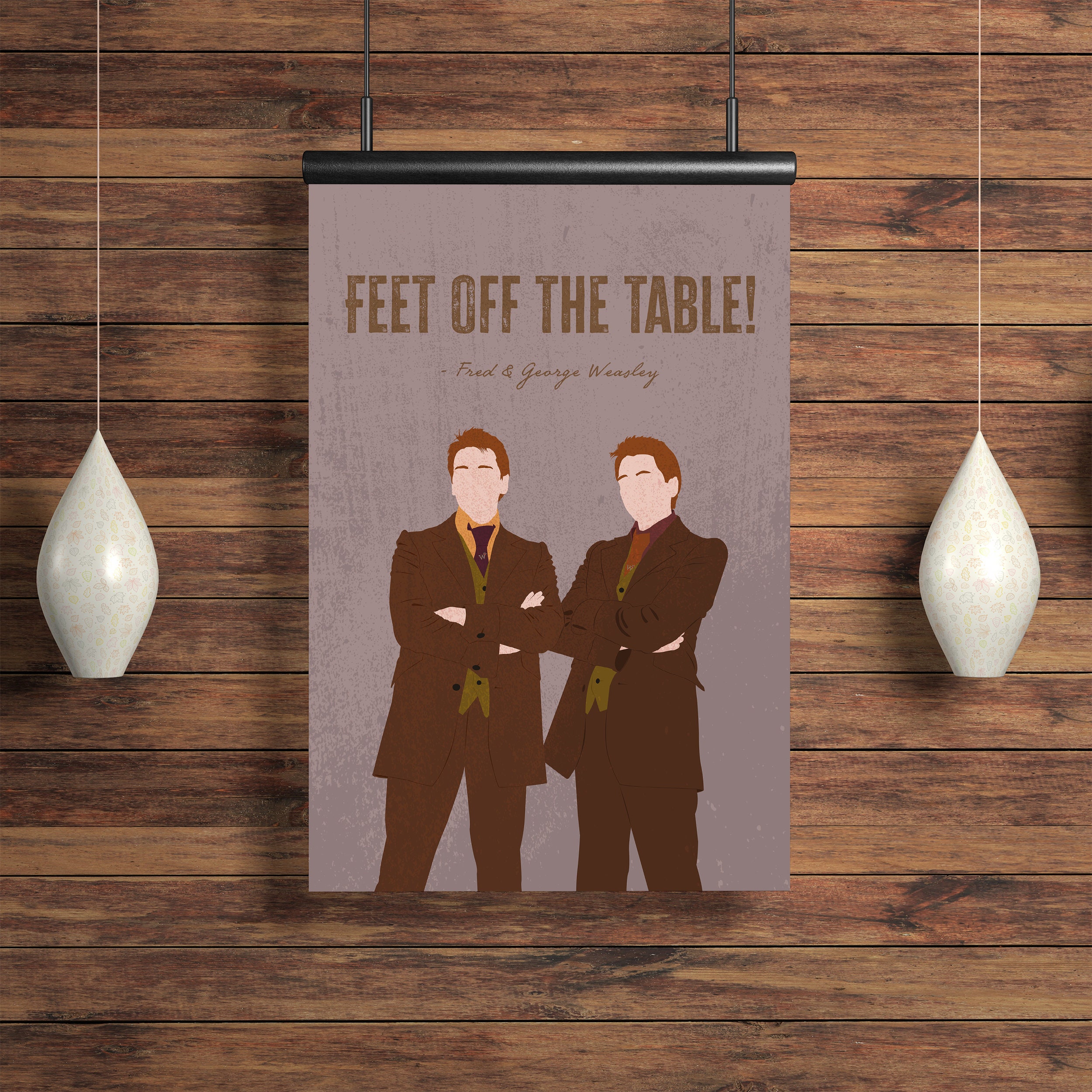 Fred & George Weasley Twins Quote Poster Harry P Illustration Minimal ...