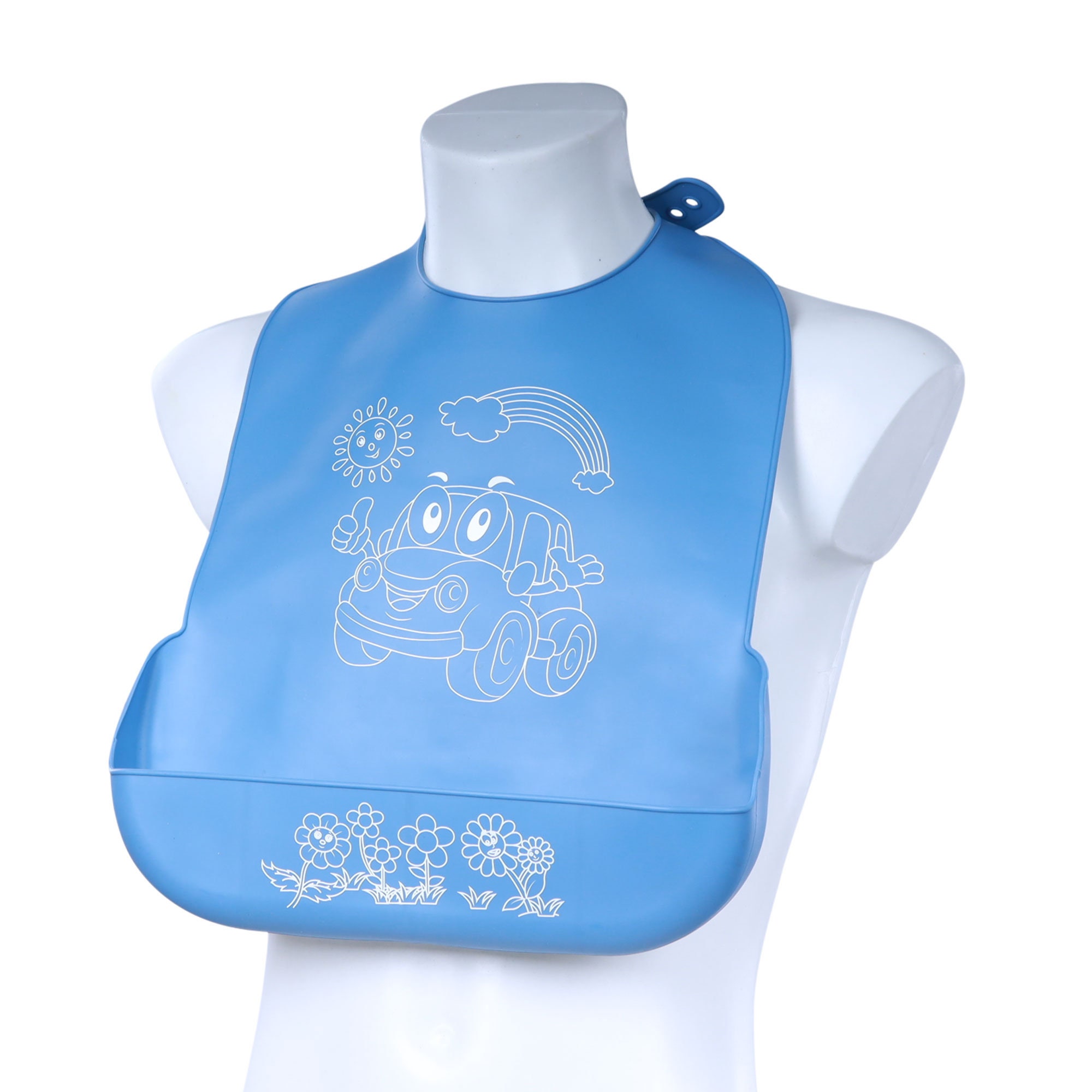 Blue Silicone Pocket Bib for Adults ABDL Car Bib ABDL Bib Waterproof ...
