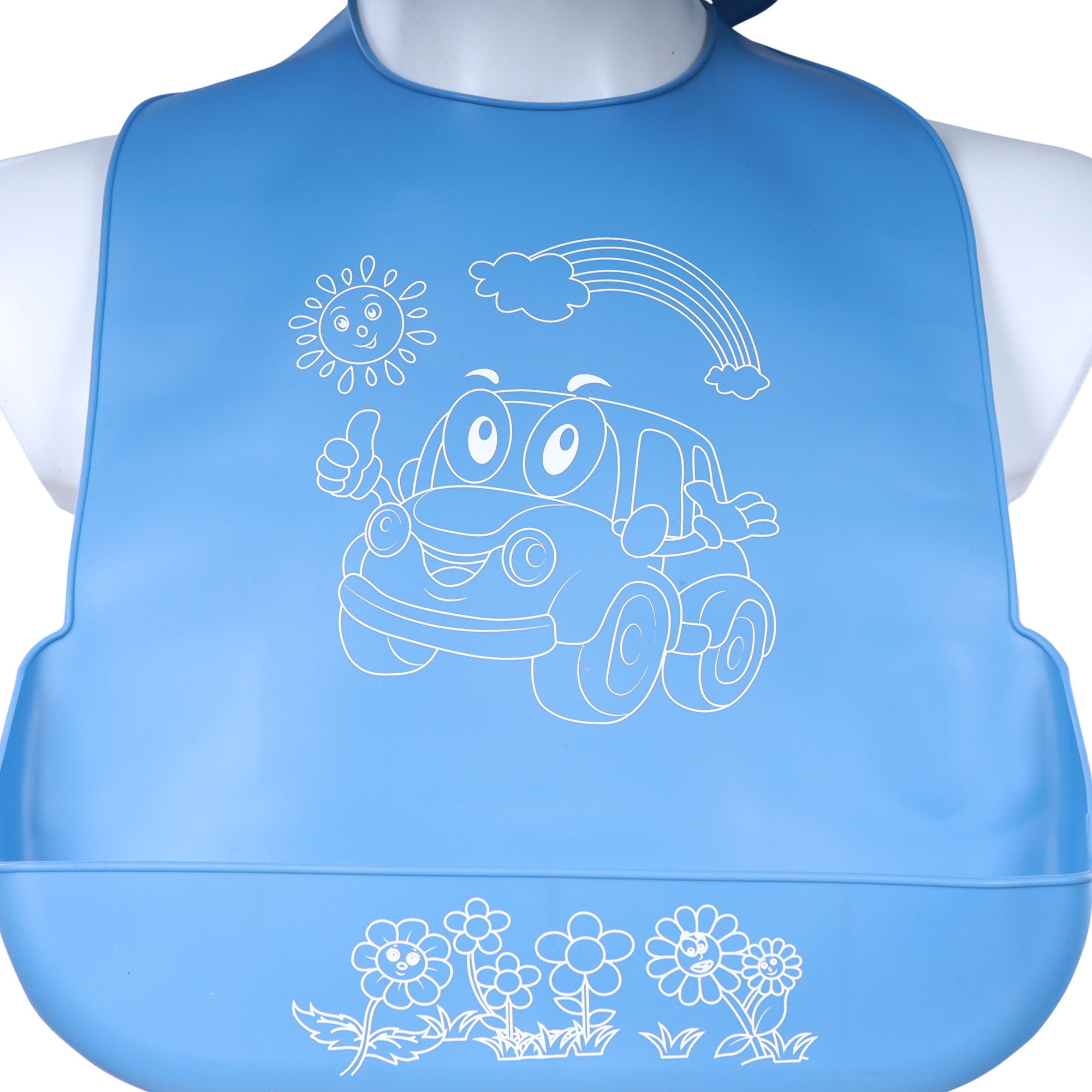 Blue Silicone Pocket Bib for Adults ABDL Car Bib ABDL Bib Waterproof ...