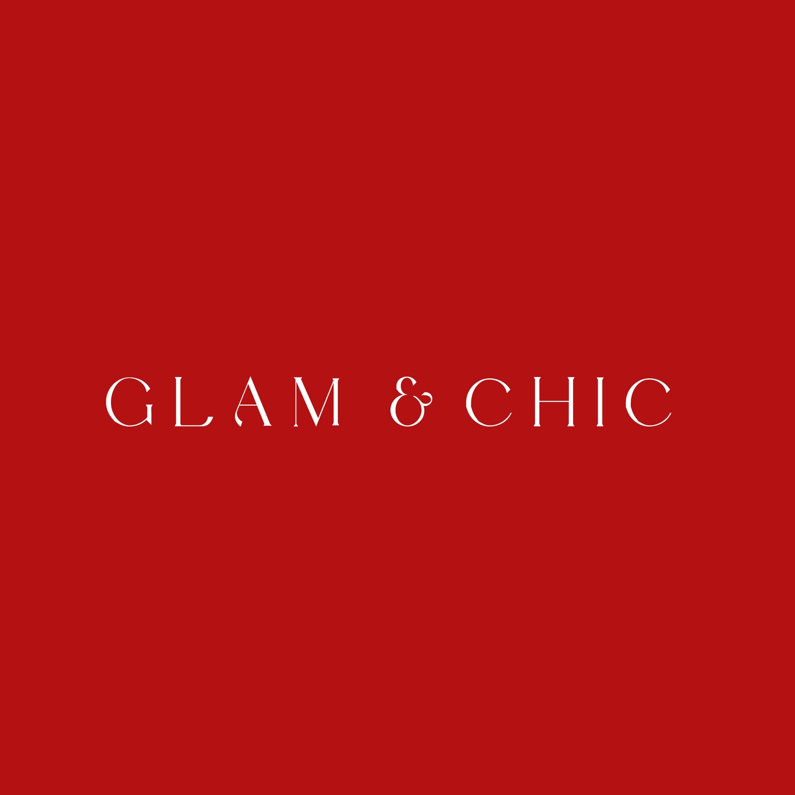 Glam Logo, Chic Logo, Red Logo, Beauty Logo, Salon Logo, Lash Logo ...