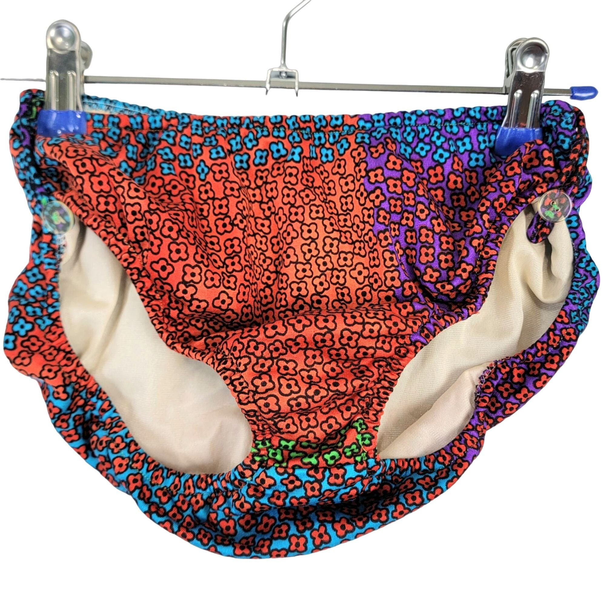 Vintage 60s Mcm Bikini Swim Set Women Small 34 B Colorful Mod Floral ...