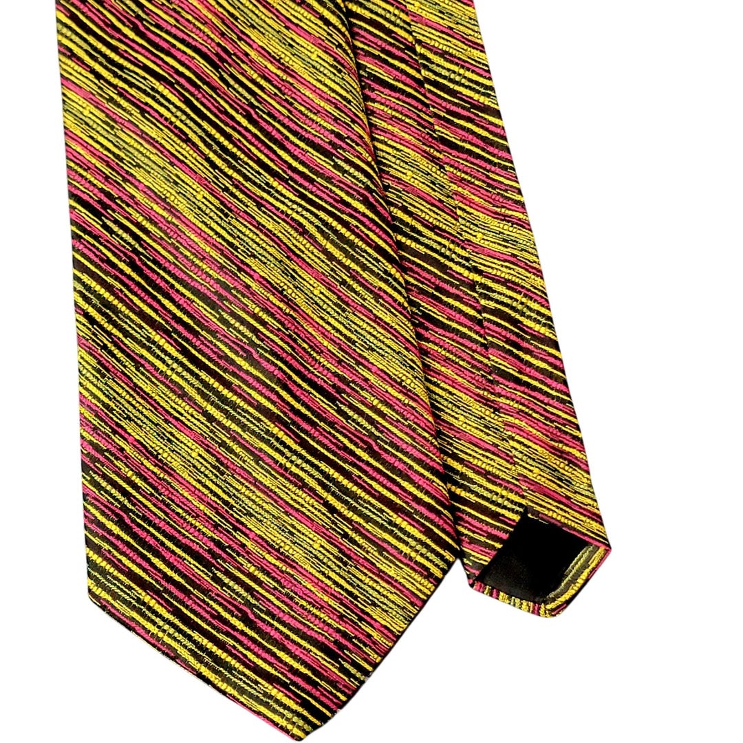 Colorful Neon Vintage Neck Tie Men Accessories 80s 90s Black Pink Green ...