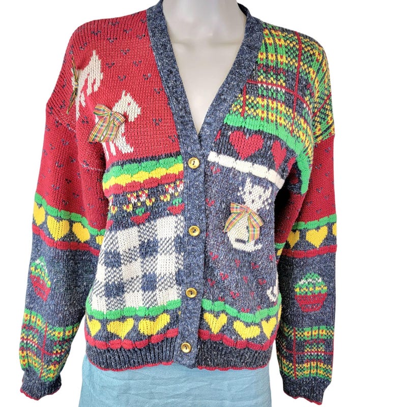 90s Colorful Sweater - Etsy