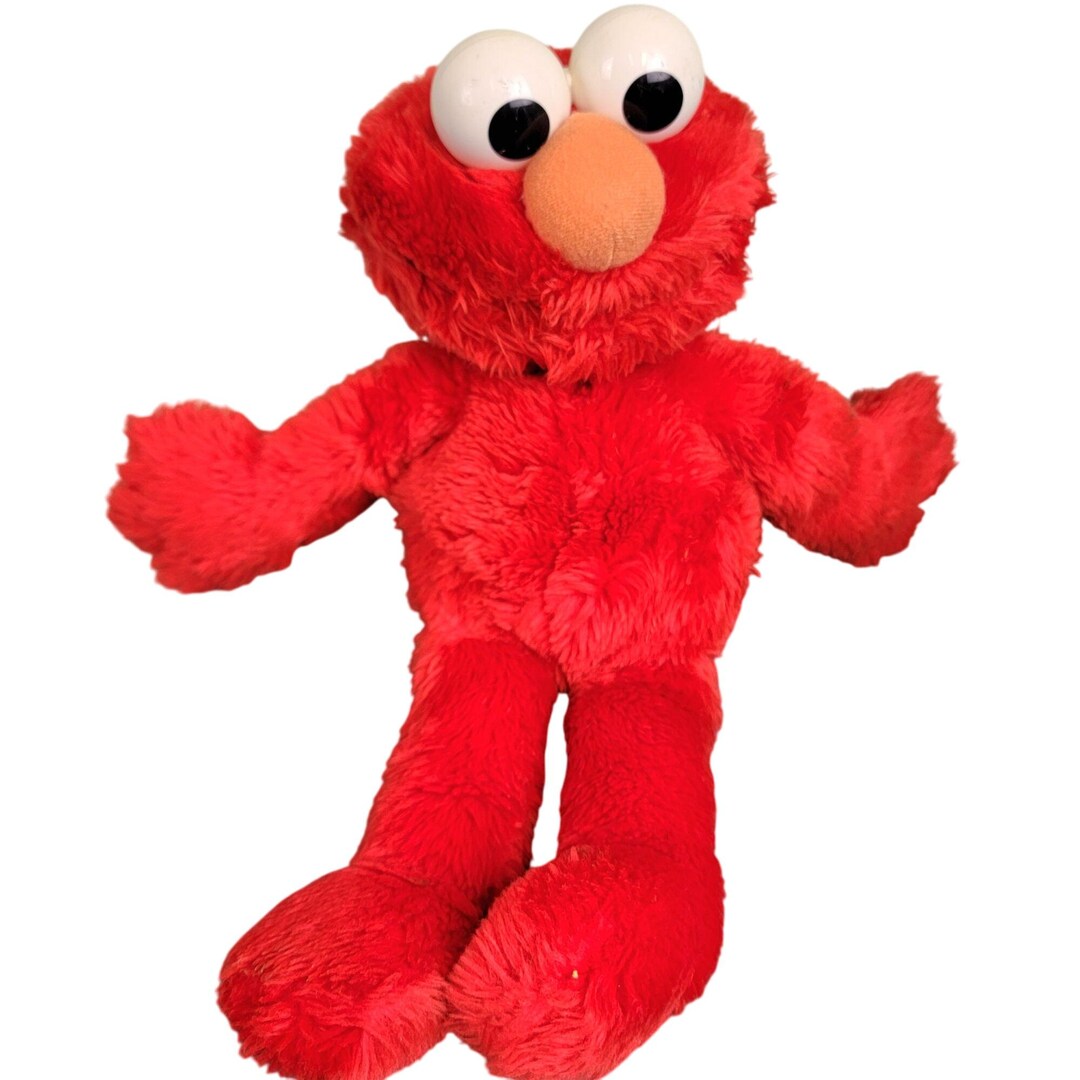 Vintage 1997 Talking Elmo Stuffed Animal 14 Inch Red Fuzzy Monster Toy ...