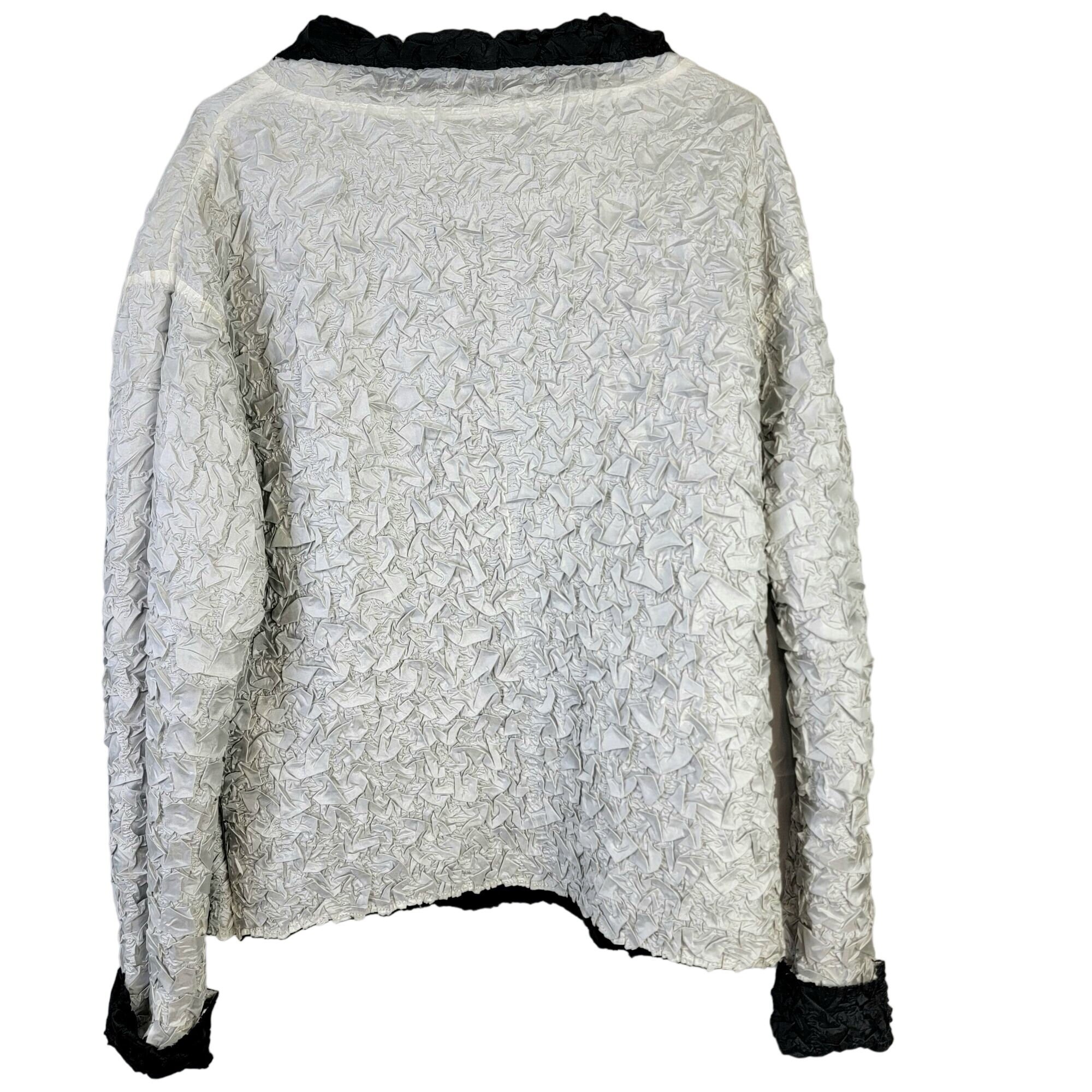 Reversible Vintage 90s Crinkle Fabric Jacket Women 1X 16 18 Plus Size ...