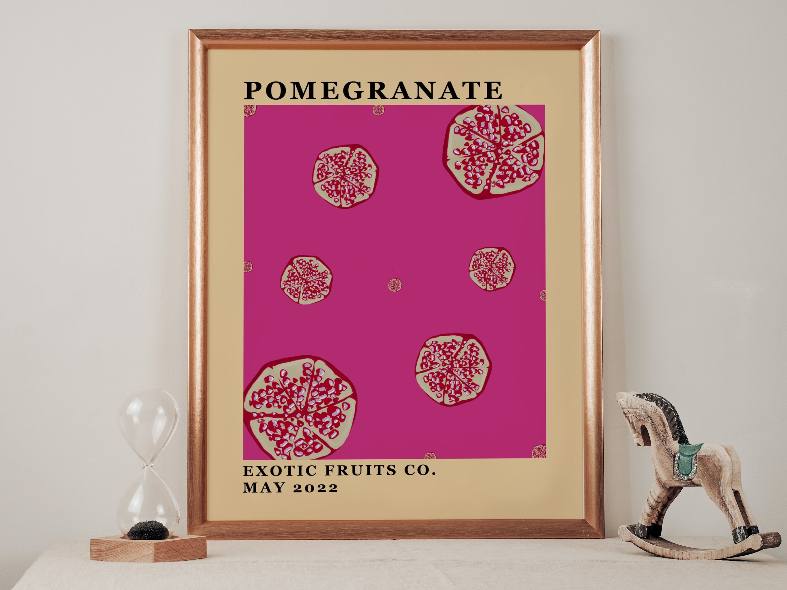 Pomegranate Fruit Poster for Your Eclectic Minimalist Home Decor ...