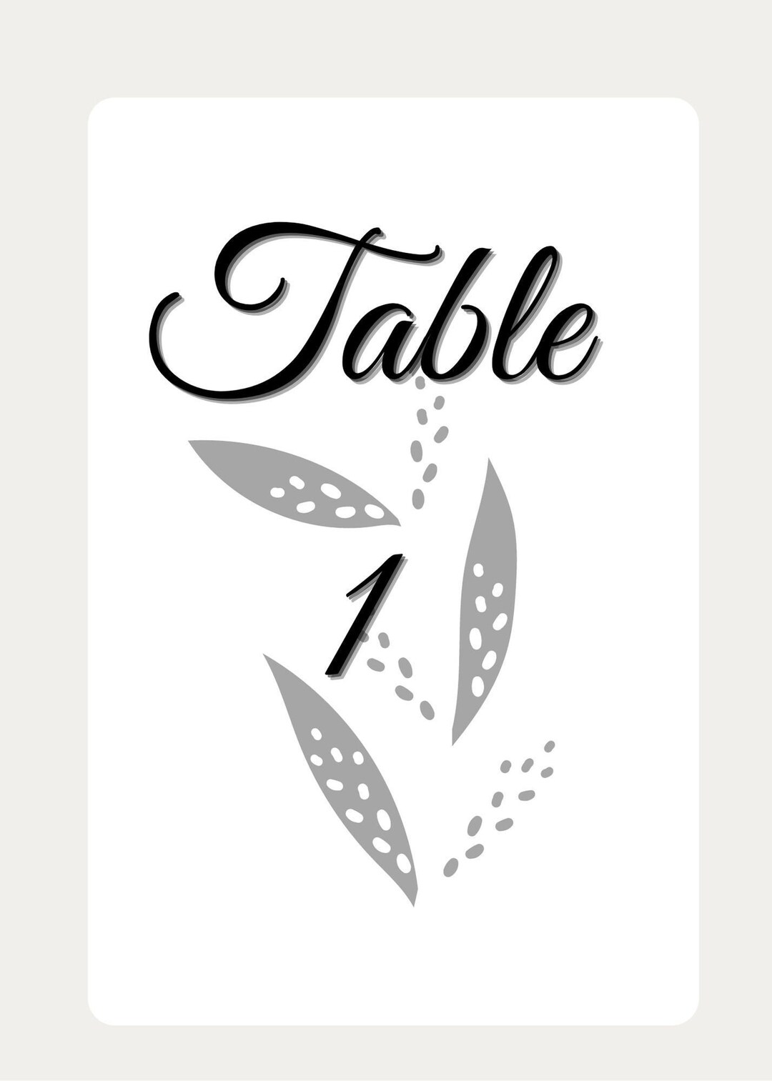 Printable Table Numbers in Style and Art - Etsy