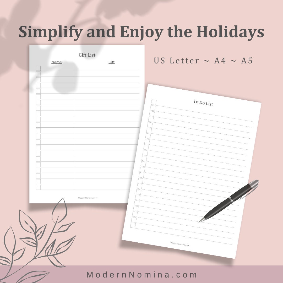 Stress-free Holiday Printable Planner: Christmas Planning - Etsy