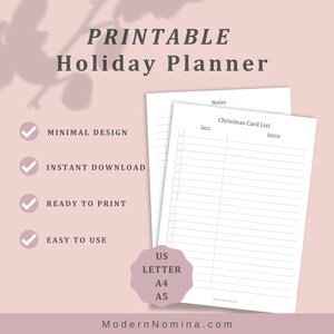 Stress-free Holiday Printable Planner: Christmas Planning, Gift ...