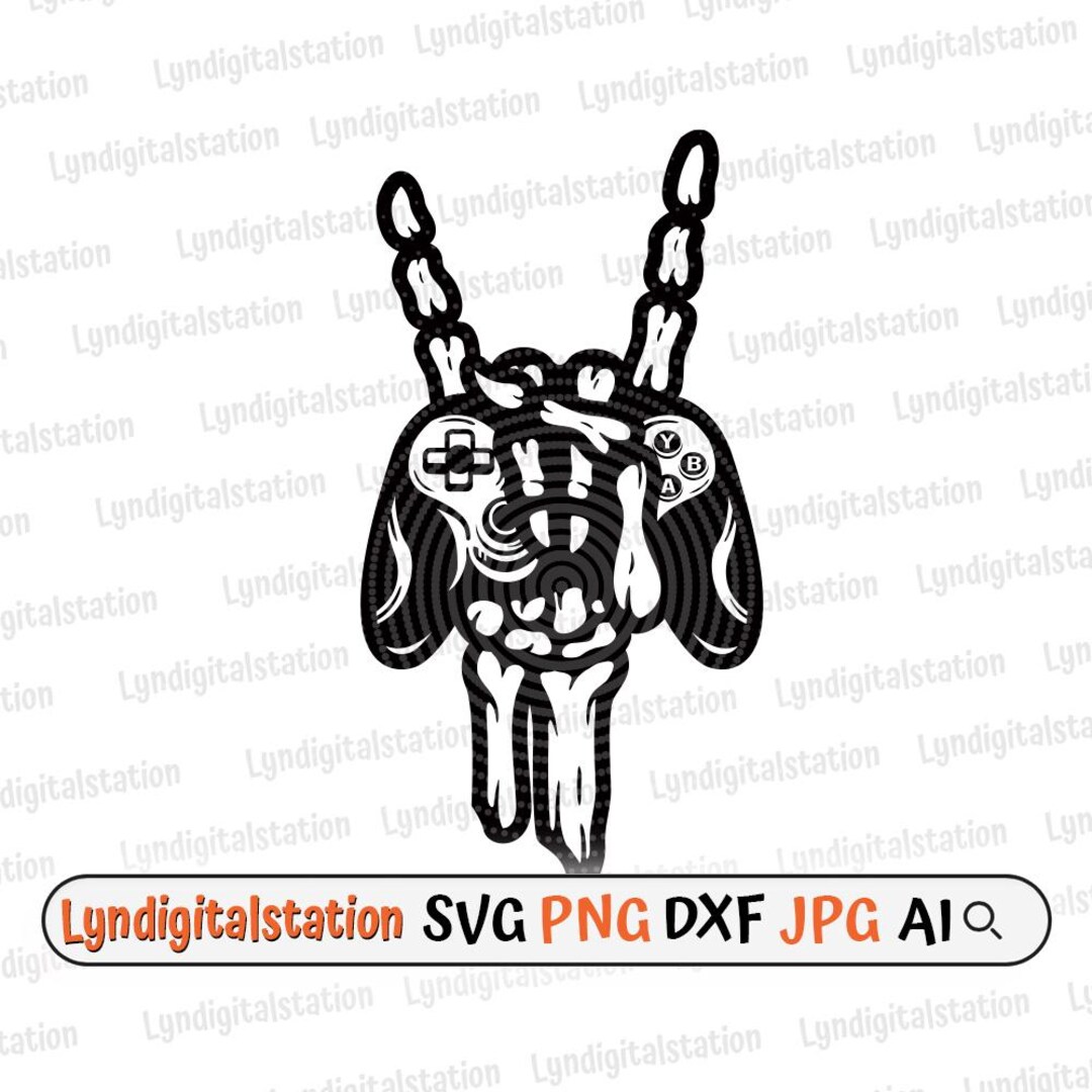 Skeleton Hand With Controller Svg | Joystick Clipart | Skeleton Hand ...