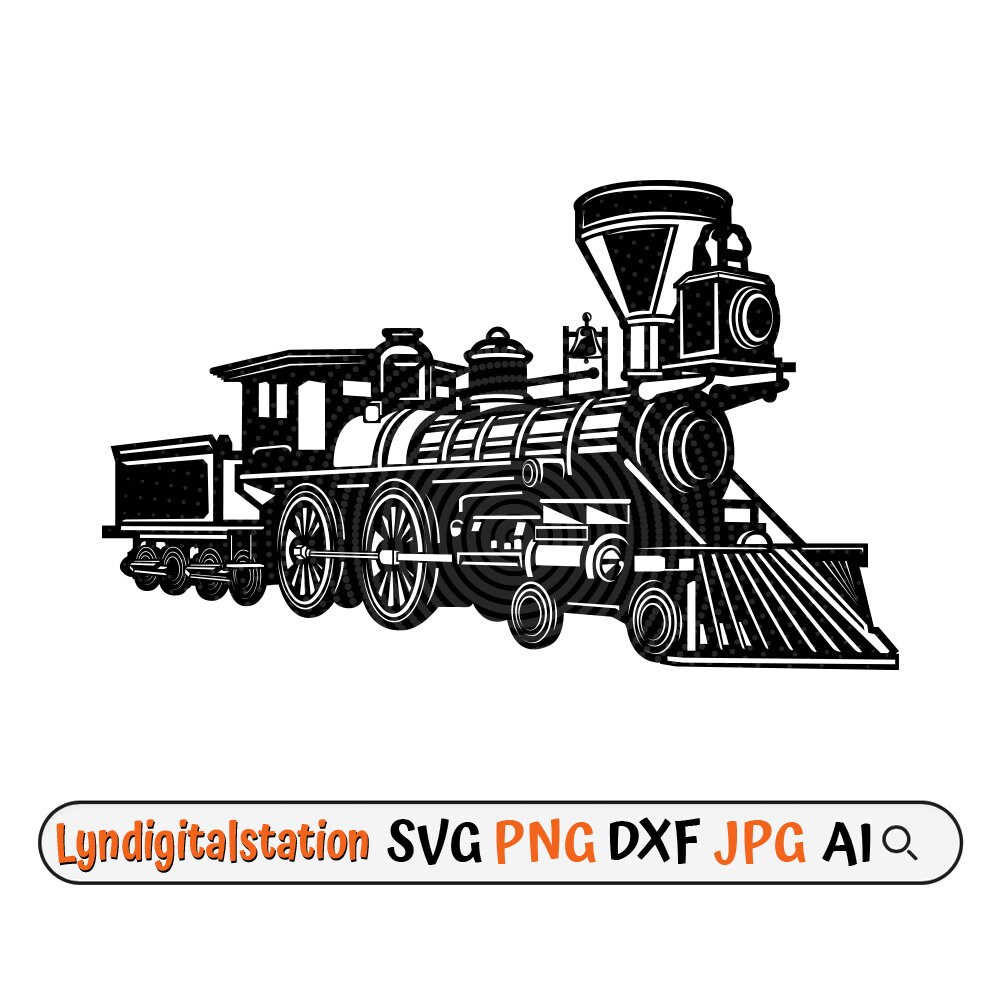 Vintage Train Svg Train Clipart Railway Transport Cut File Antique ...