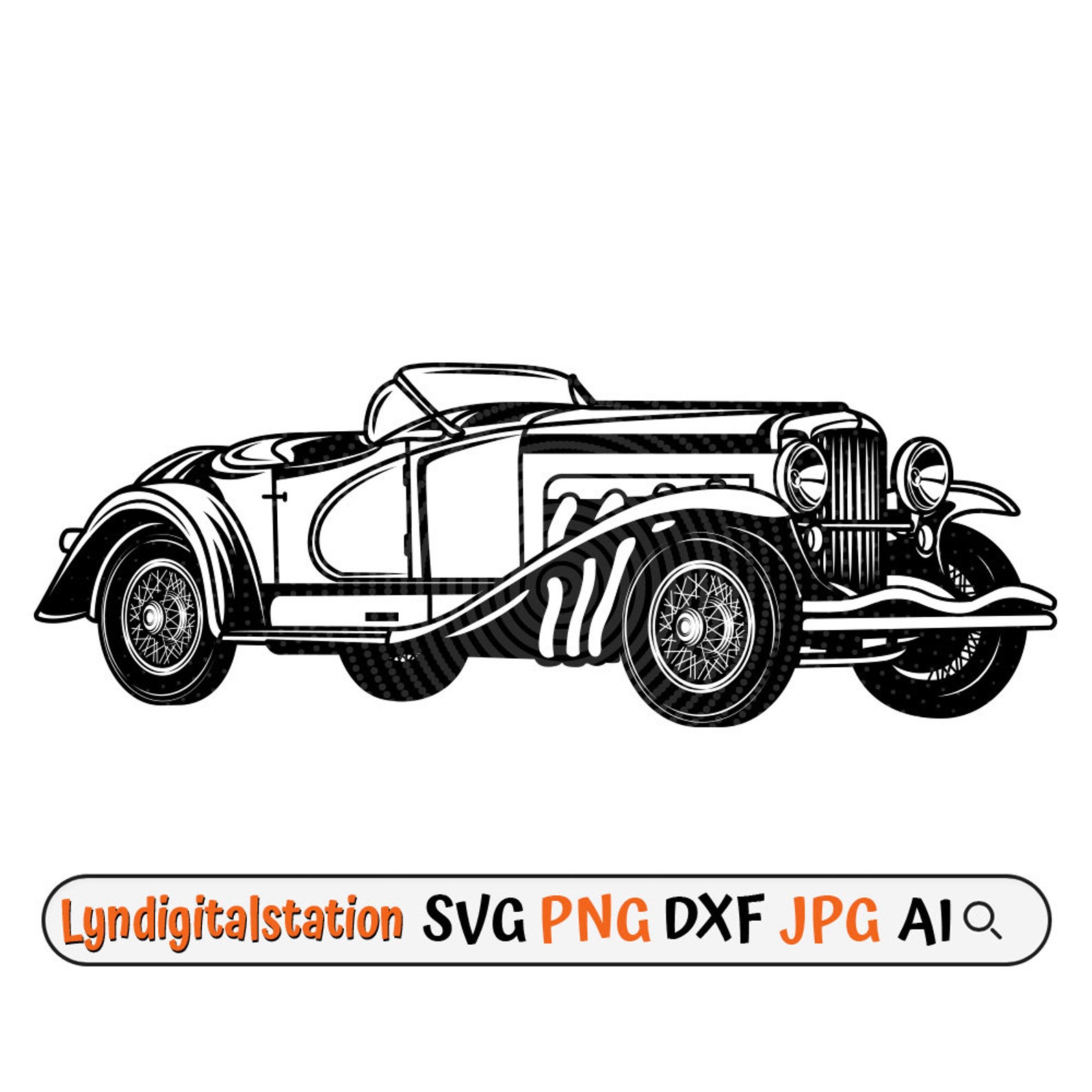 Vintage Car Svg Old Vehicle Clipart Vintage Collector Cut File Antique ...