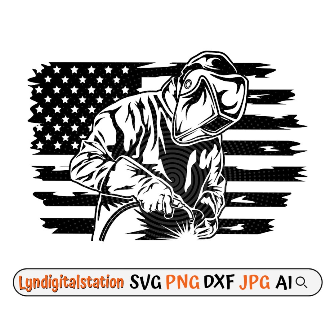 US Welder Svg | Welding Clipart | Iron Repairman Cut File | Welder Dad ...