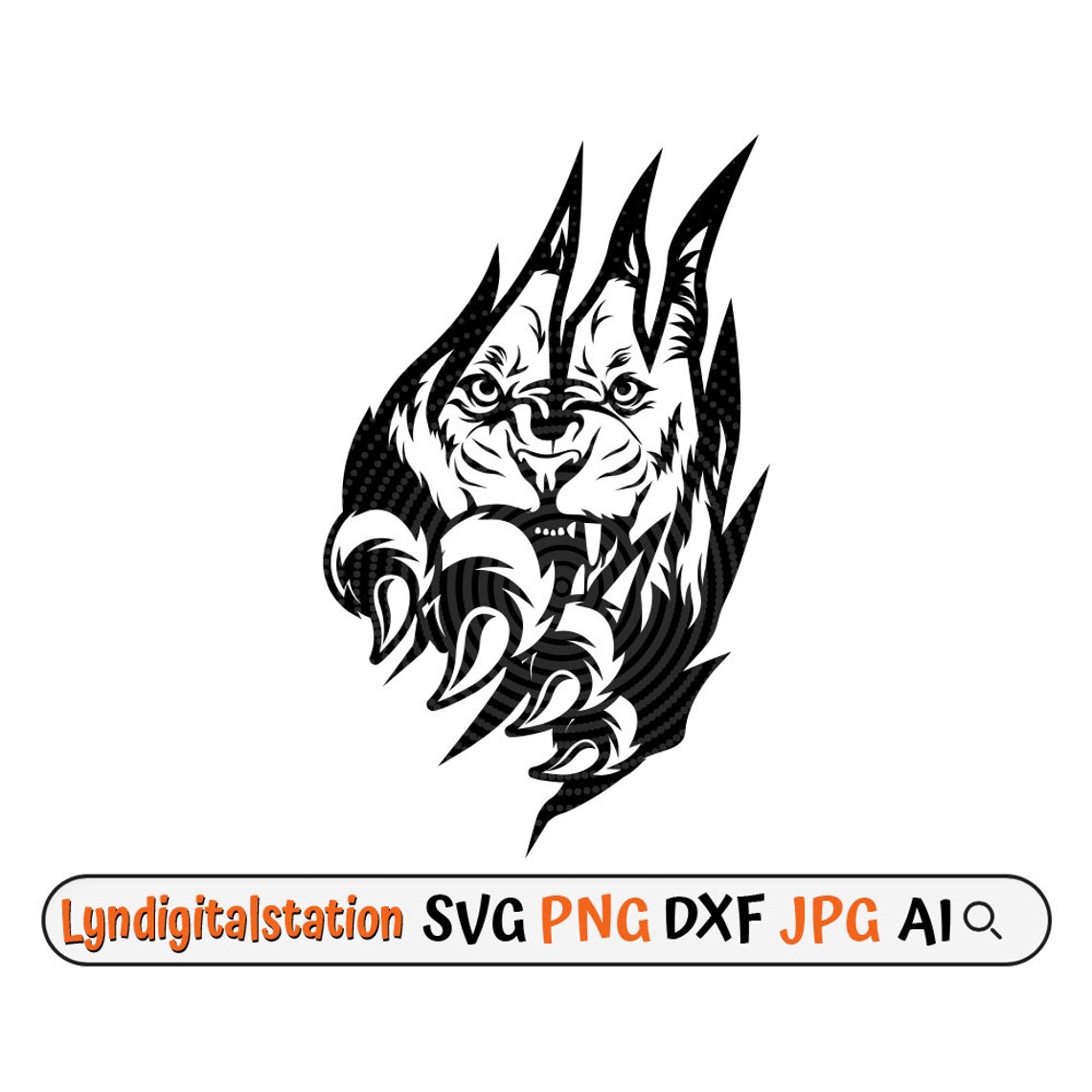 Lion Scratch Theme Svg | Lion Claws Clipart | Wild Scratch Cut File ...