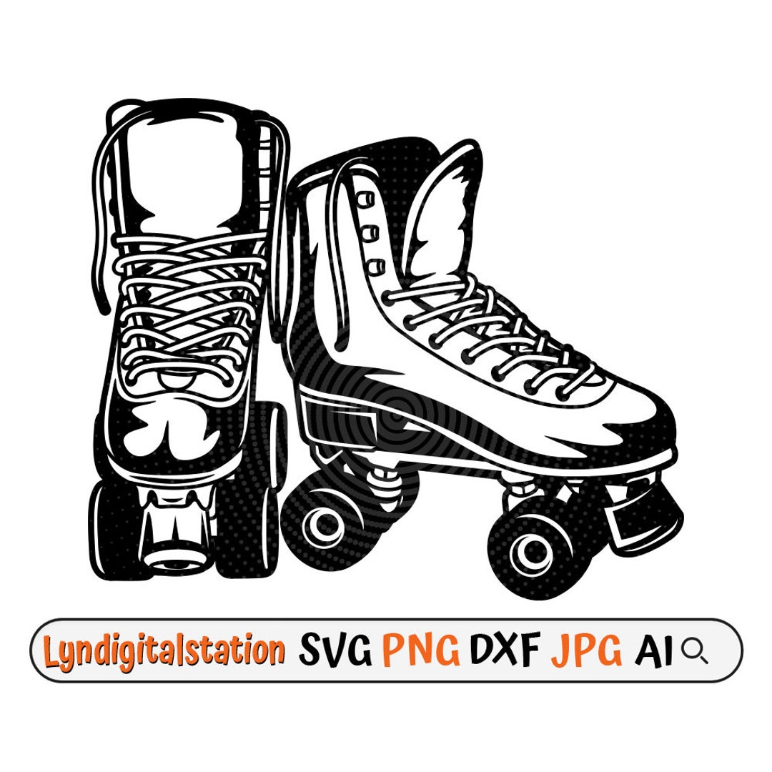 Roller Skate Svg | Skater Clipart | Hanging Roller Skate Cut File ...