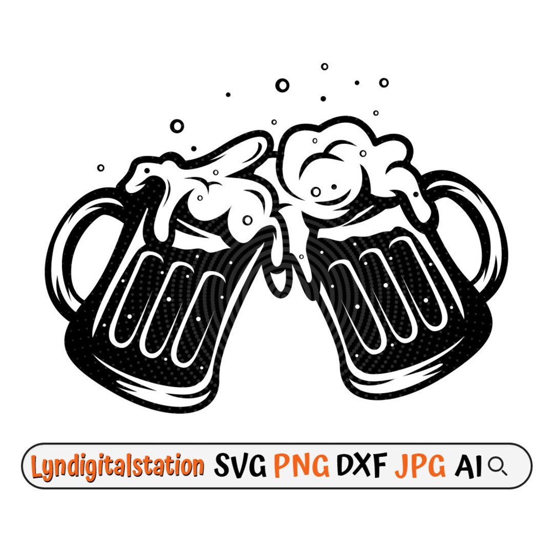 Beer Cheers Svg | Beer Glass Mug Cheers Clipart | Beer Overload With ...