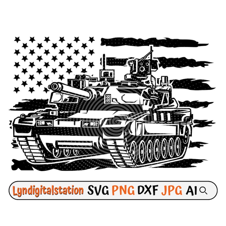 US War Tank Svg Military Tank Clipart US Fighting Ship Cut - Etsy