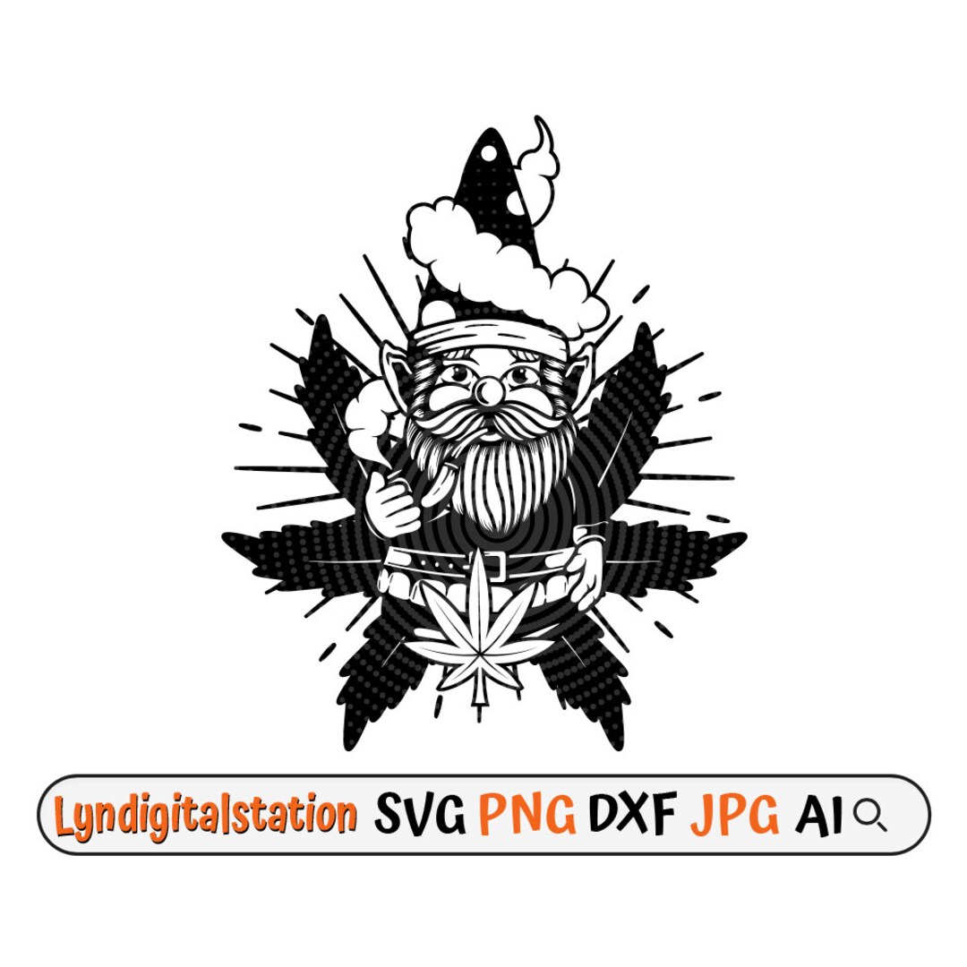 Gnomes Weed Svg Garden Decoration Clipart Christmas Gnomes Cut File ...