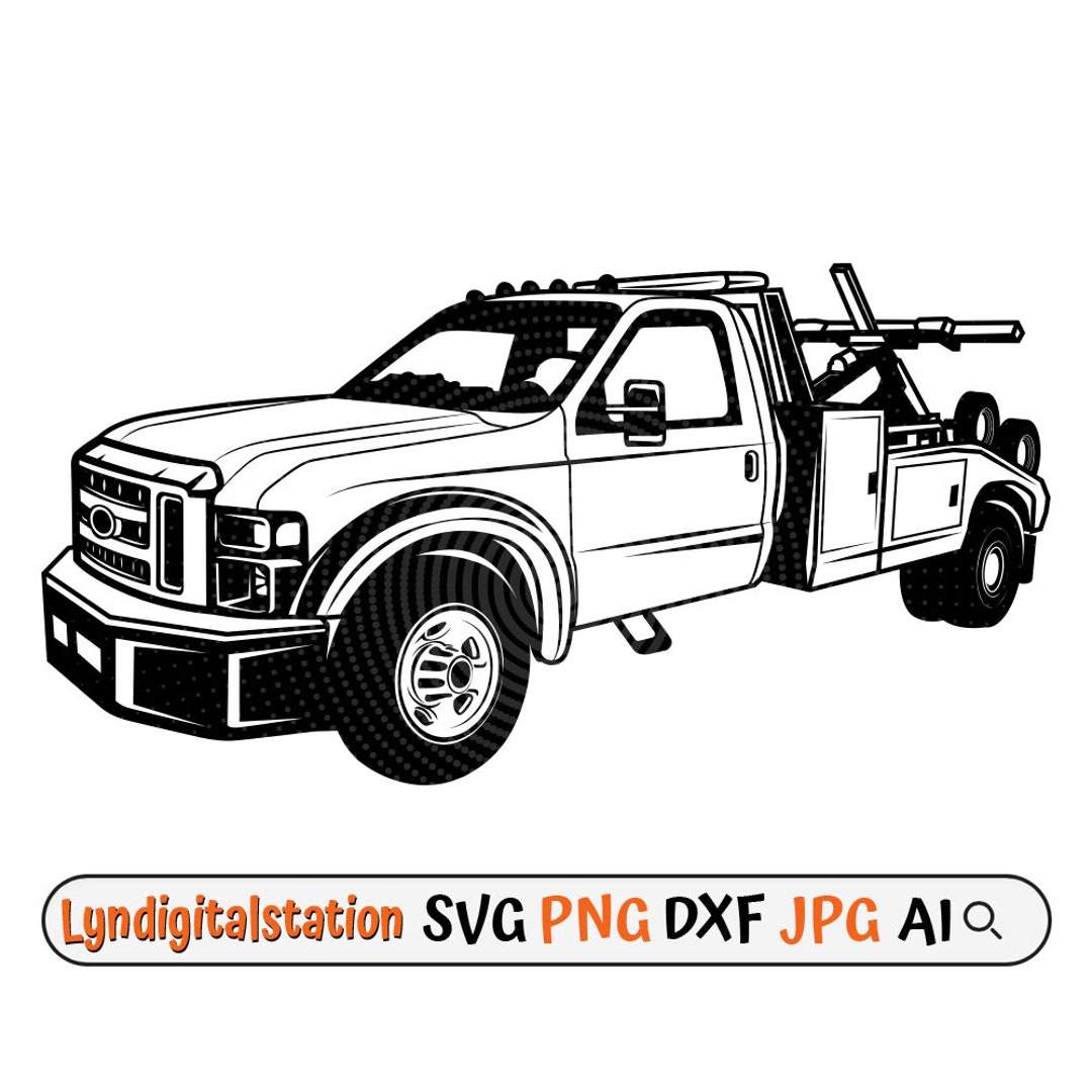 Towing Truck Svg | Towing Service Clipart | Tow Trucker Cut File | Tow ...