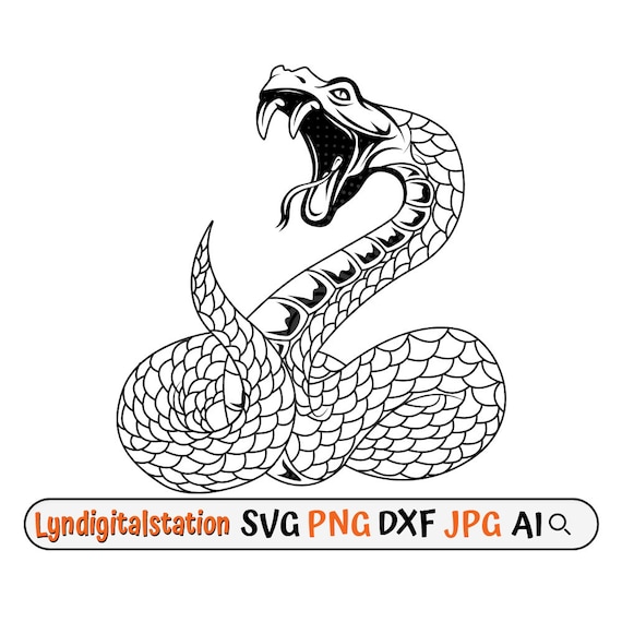 Viper Svg Snake Clipart Viper Snake Reptile Cut File - Etsy