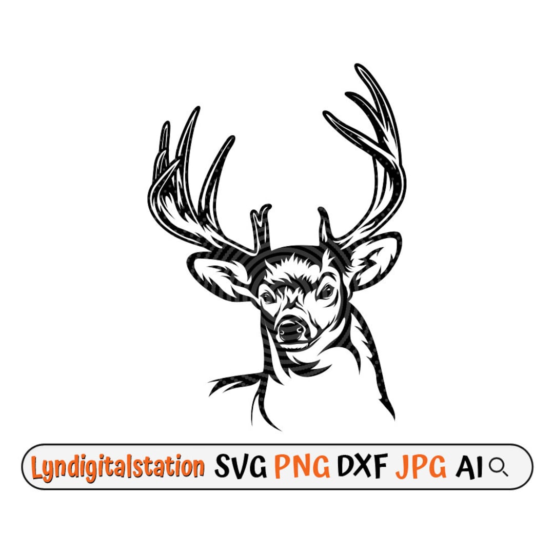 Buck Svg | Buck Deer Clipart | Antelope Cut File | Outdoor Hunting ...