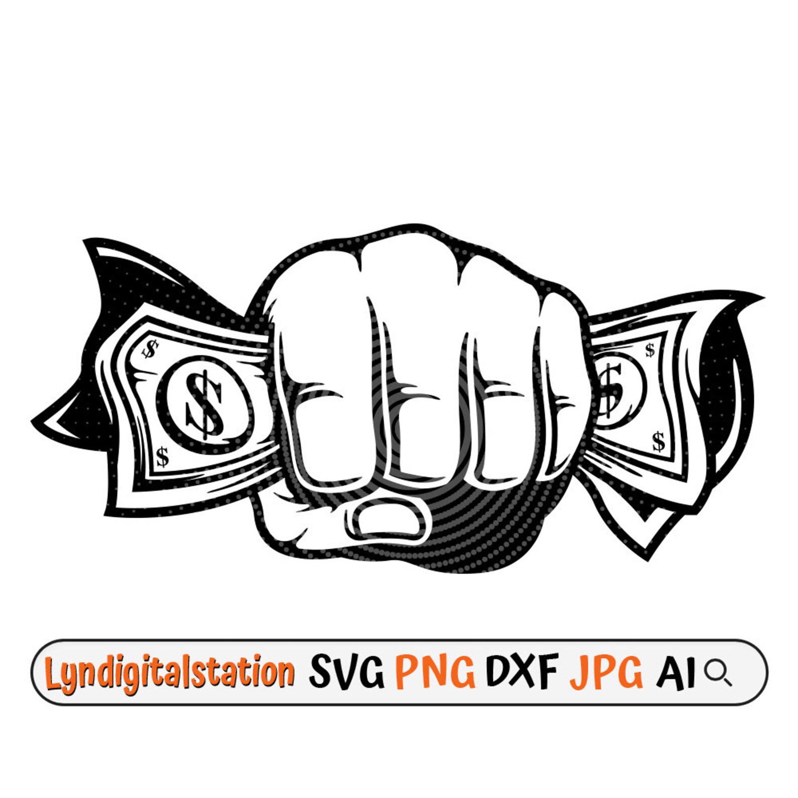 Hand Holding Money Svg | Dollar Fist Clipart | Dollar Hand Cut File ...