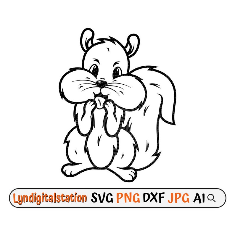 Squirrel Svg Cute Squirrel Clipart Forest Animal Cut File Rodent Family ...