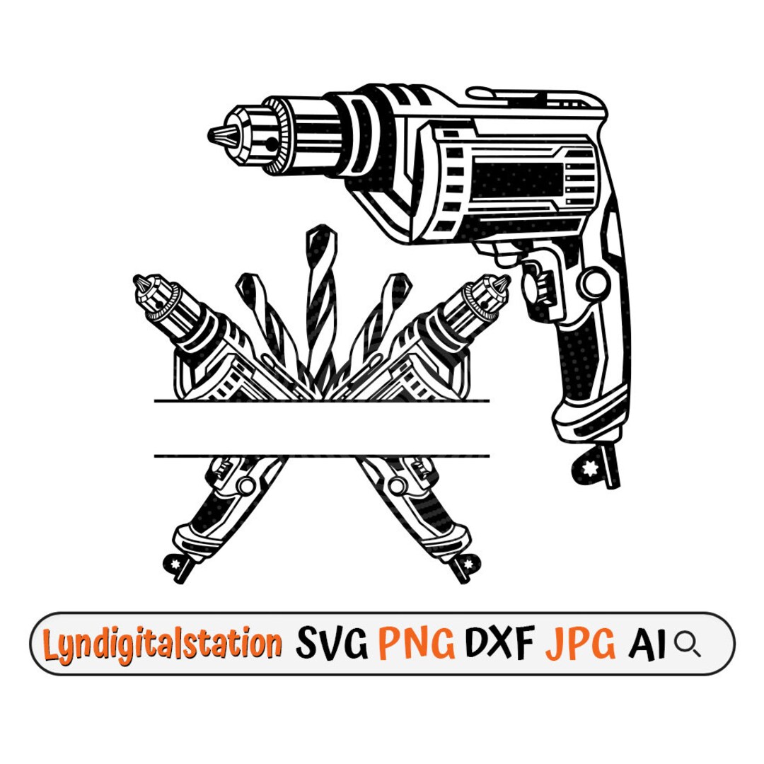 Drill Svg | Repair Tool Clipart | Electric Hand Drill Cut File ...