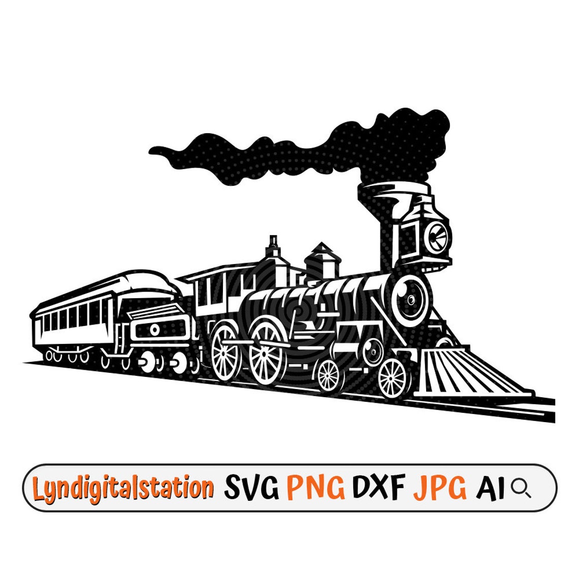 Train Svg | Vintage Train Clipart | Railway Transport Cut File ...