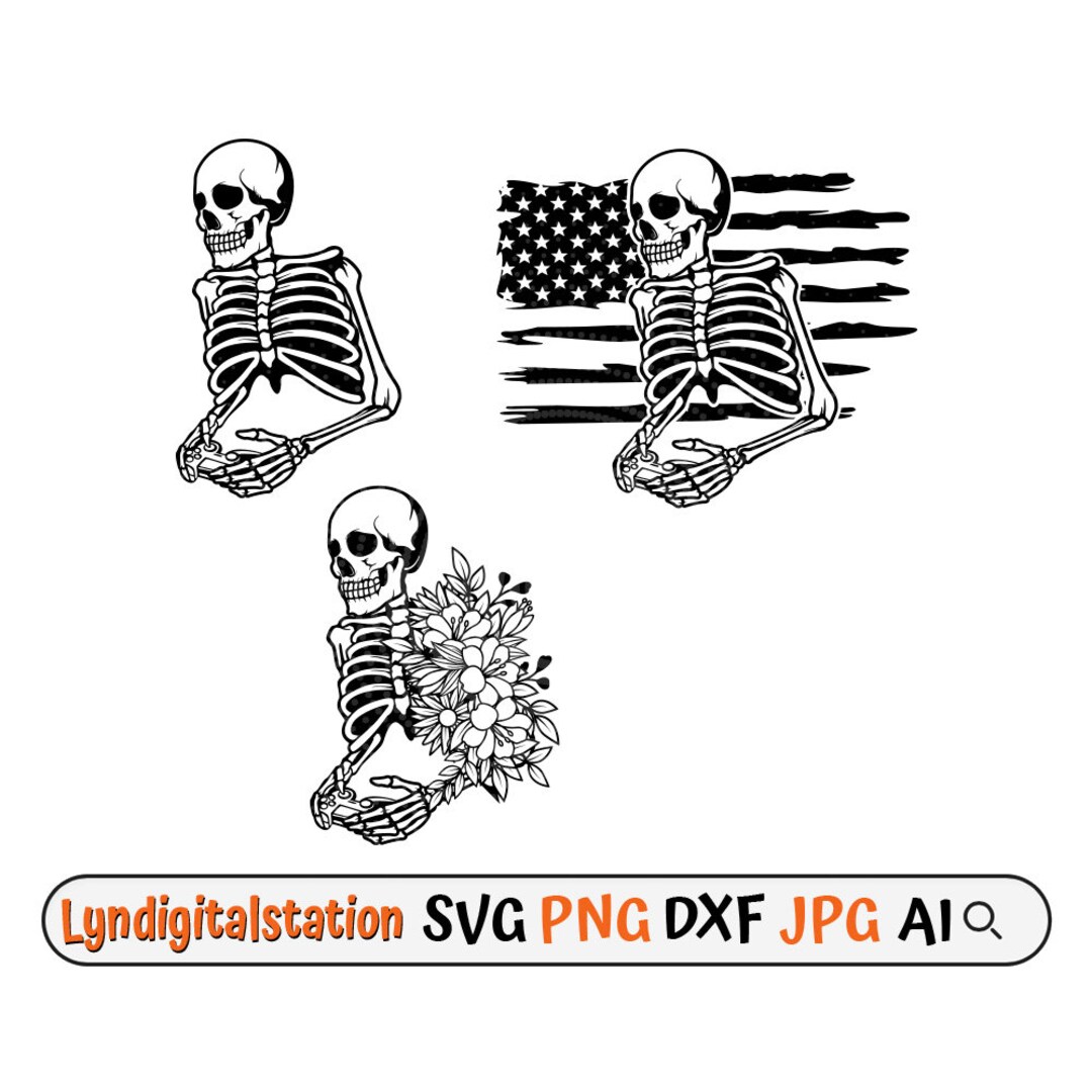 Skull Play Svg Skeleton Playing Video Game Clipart US - Etsy
