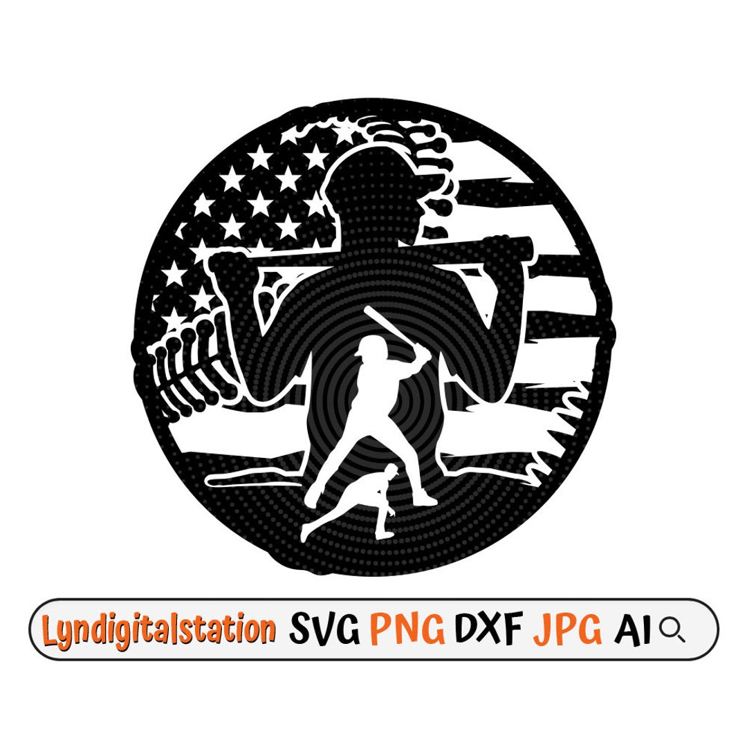 US Baseball Player Svg | Baseball Game Clipart | Baseball Cut File ...