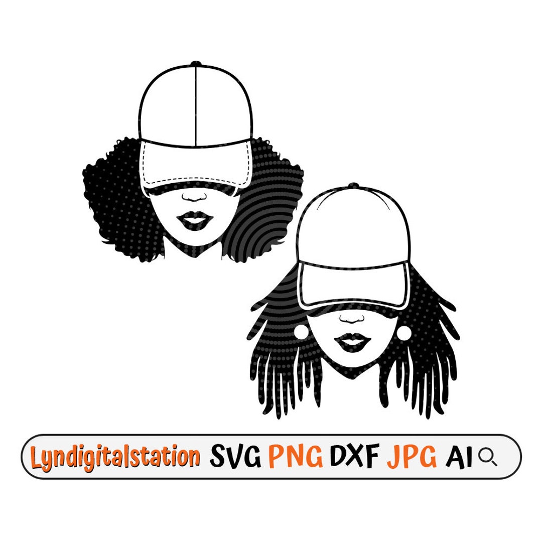 Afrowoman Svg | Afrowomen With Caps Clipart | Afro Ladies Cut File ...