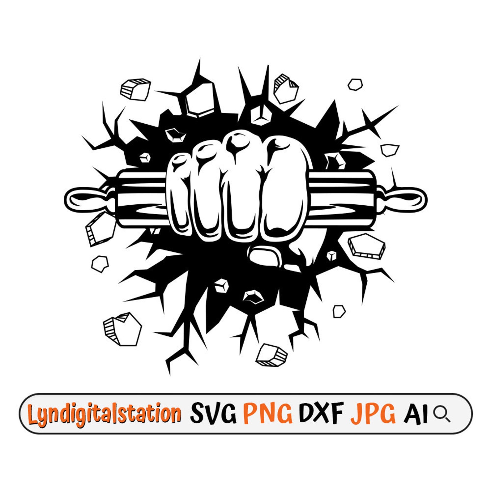 Chef Hand Fist Tool Svg | Rolling Pin Clipart | Cook Cut File | Chef ...