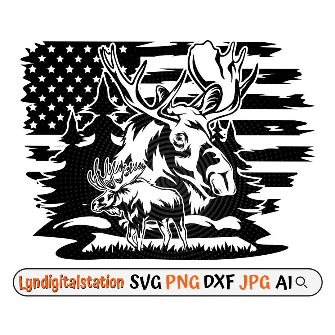 US Moose Scene Svg | Moose Outdoor Clipart | Antler Cut File | Outdoor ... US Moose Scene Svg | Moose Outdoor Clipart | Antler Cut File | Outdoor ...