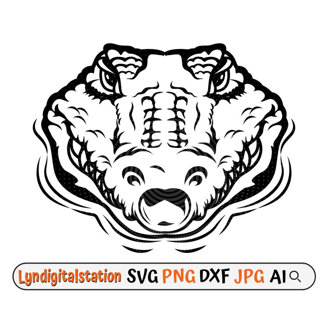 Alligator Svg | Crocodile Head Clipart | Water Reptile Cut File ...