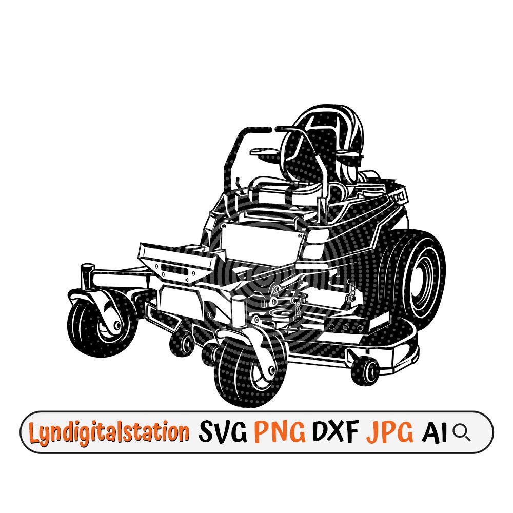 Zero Turn Lawn Mower Svg Lawn Mower Shop Clipart Grass Cutter Cut File ...