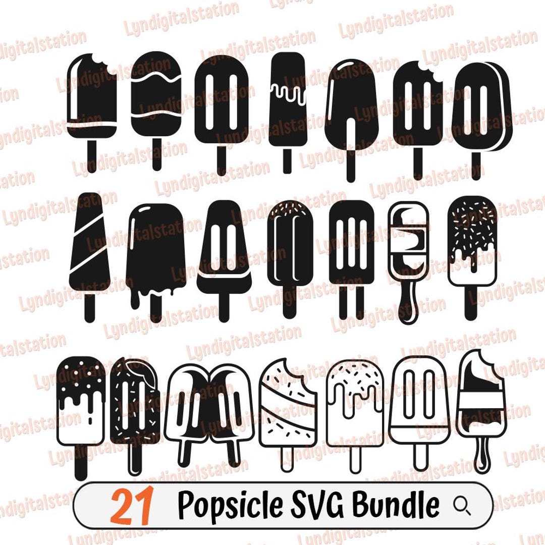 21 Popsicle Bundles Svg | Summer Clipart | Ice Cream Cut File ...