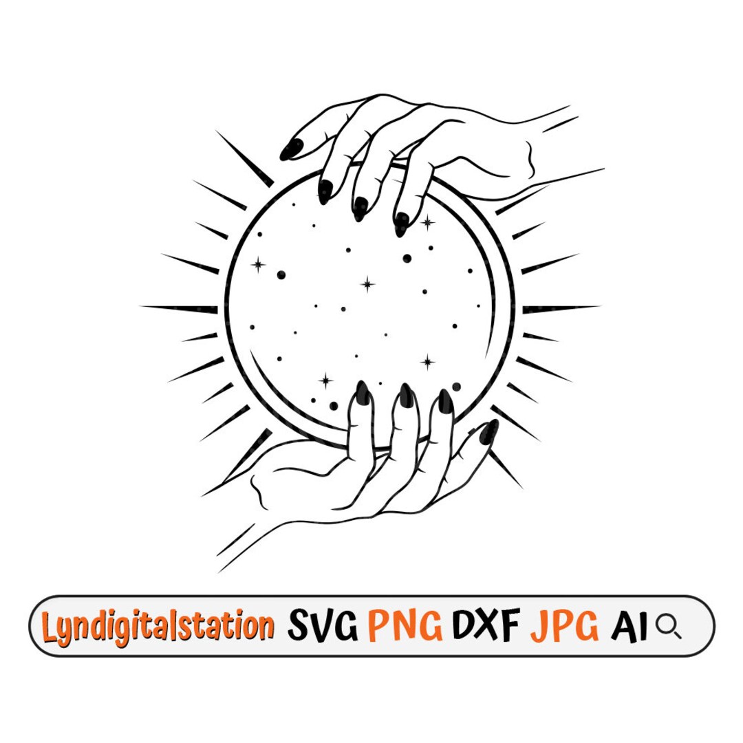 Crystal Ball Svg | Fortune Teller Clipart | Magic Crystal Cut File ...