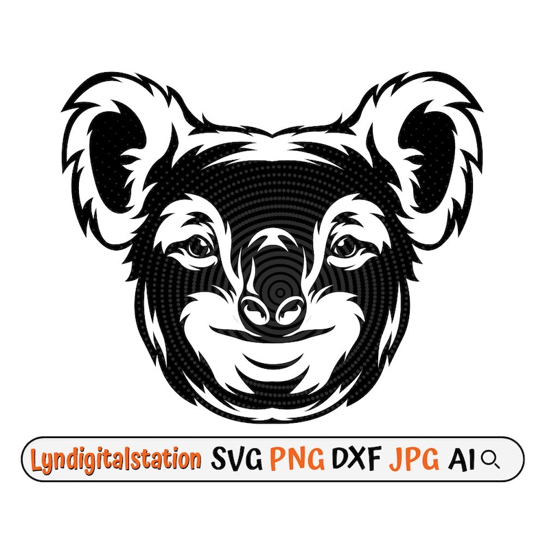 Koala Svg | Koala Face Clipart | Animal Face Cut File | Woodland Animal ...