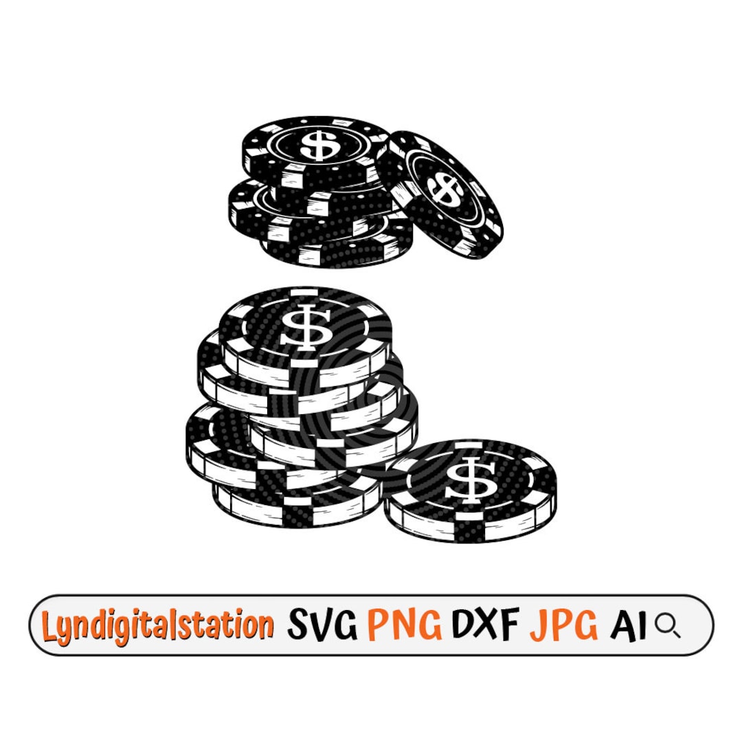 Poker Chips Svg | Gaming Chips Clipart | Casino Tokens Cut File ...