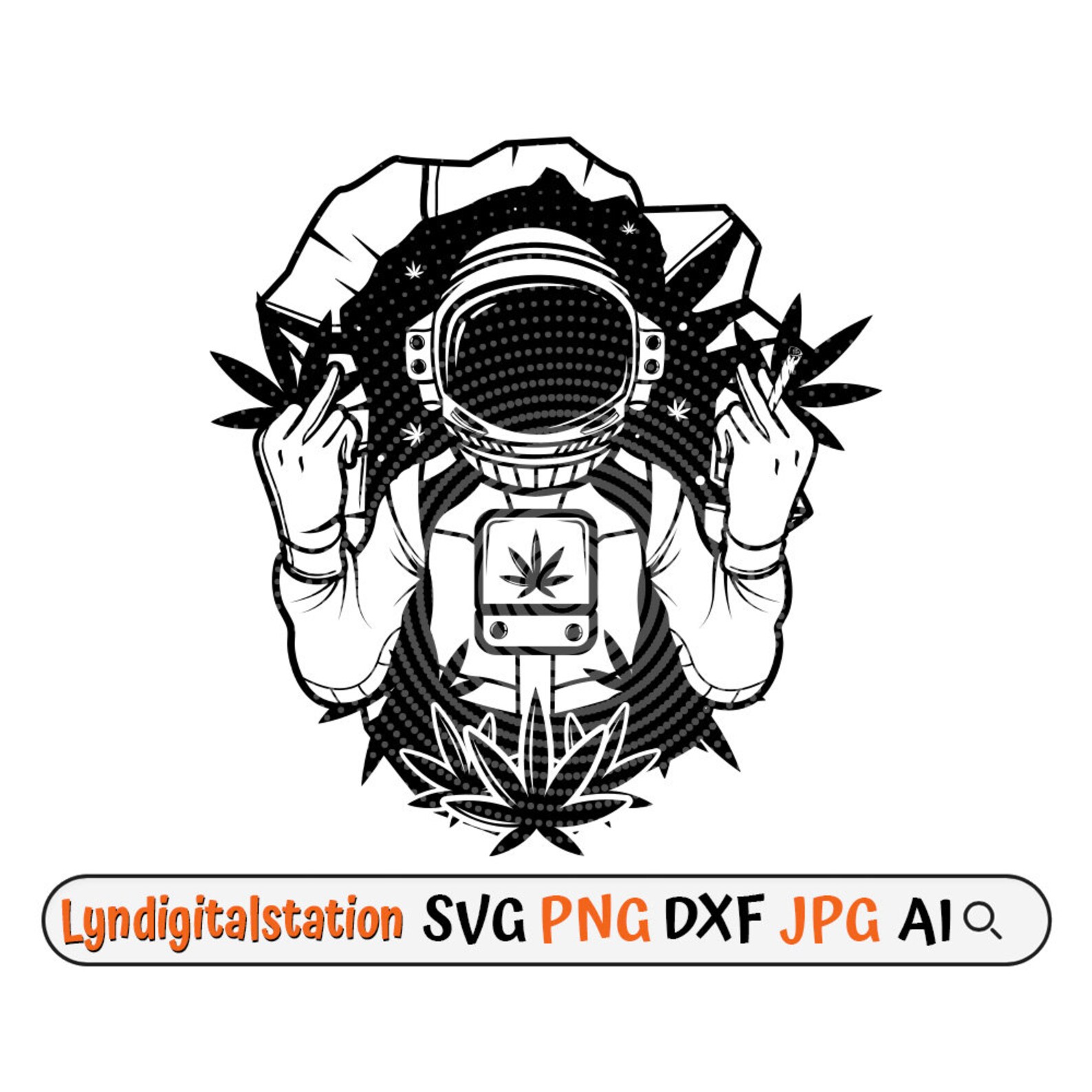 Astronaut Smoking Weed Svg Cannabis Clipart Marijuana Cut - Etsy